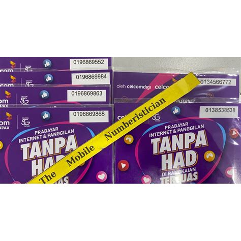 Celcom Xpax ViP Special Number Prepaid Simcard Shopee Malaysia