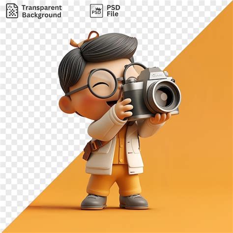 Premium Psd Unique 3d Photographer Cartoon Capturing Moments With A