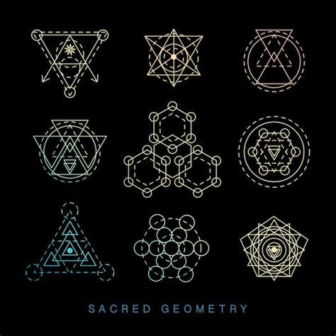Premium Vector Sacred Geometry Abstract Signs Set Tattoo Photo