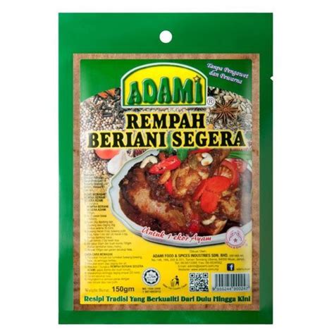 Adami Rempah Beriani Segera Serbuk 150g Lazada