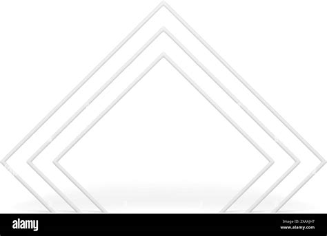 White Triangle Arch Angular Column Entrance Doorway Decorative 3d