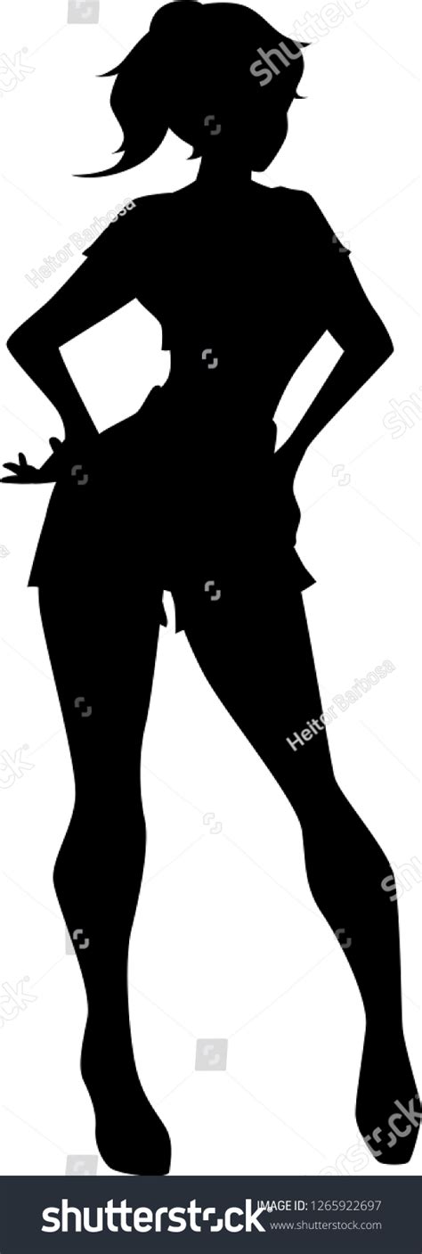 Sexy Girl Vector Silhouette Stock Vector Royalty Free 1265922697