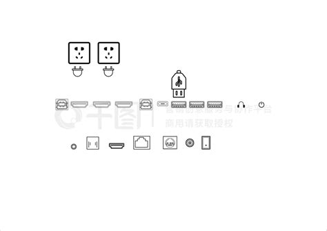 端子免抠元素 设备网口usb端子输出口 素材免费下载 842像素 Ai格式 编号71116133 千图网
