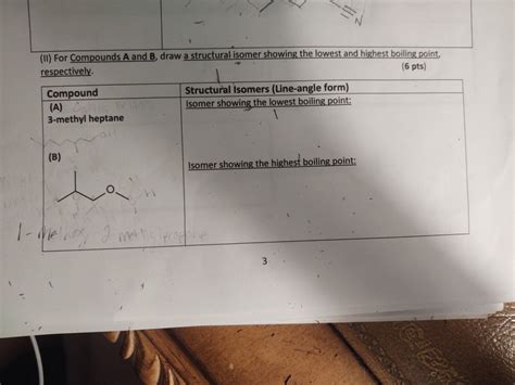 Solved (11) For Compounds A and B, draw a structural isomer | Chegg.com