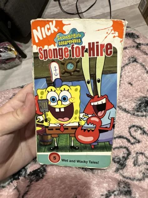Spongebob Squarepants Sponge For Hire Vhs Nickelodeon Paramount Cartoon £6 73 Picclick Uk