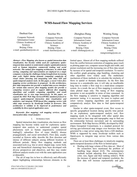 Pdf Wms Based Flow Mapping Services