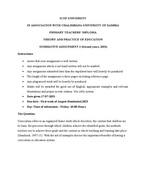 icof university assgnment 2 2023 pdf citation curriculum