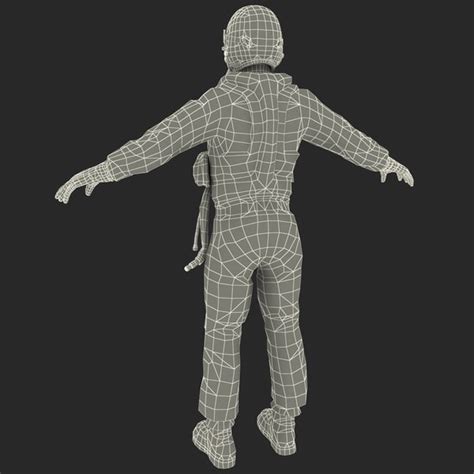3d Military Pilot V4 Rigged