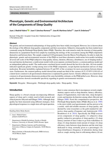 Pdf Phenotypic Genetic And Environmental Architecture Of The