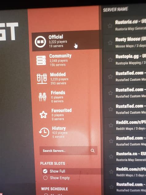 server list not loading r playrust