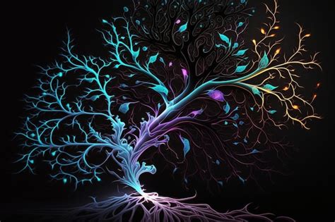 Premium AI Image Close Up Of Tree With In The Background Generative Ai