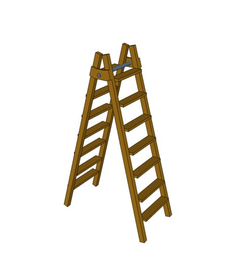 Modello Di Sketch In Ladder In Legno CADblocksfree Thousands Of