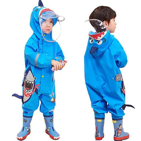 Blue S/1-3 Year Дождевой костюм для маленьких мальчиков, легкий ...