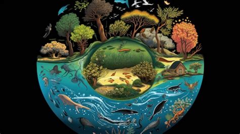Premium Ai Image Ecosystem Various Interconnected Elements Within A