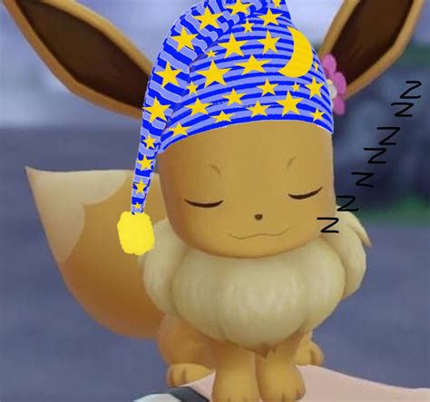 Eevee Sleeping In Nightcap By Theroadgeek266 On Deviantart