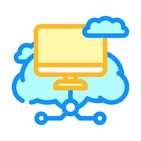 virtual machine cloud computing color icon illustration 54190084 vector