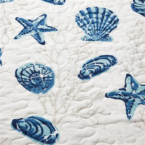 Home Fashion Designs 3piece Coastal Beach Theme Quilt Set With Shams