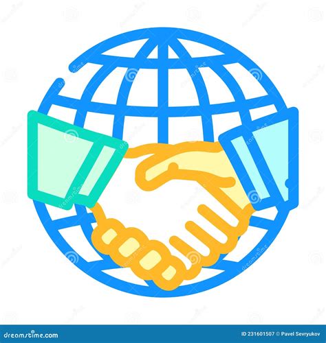 Ilustración De Vector De Icono De Color De Asociación Internacional