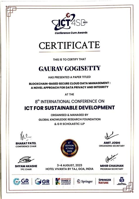 Gaurav Gogisetty On Linkedin Ict4sdconference Blockchaintechnology