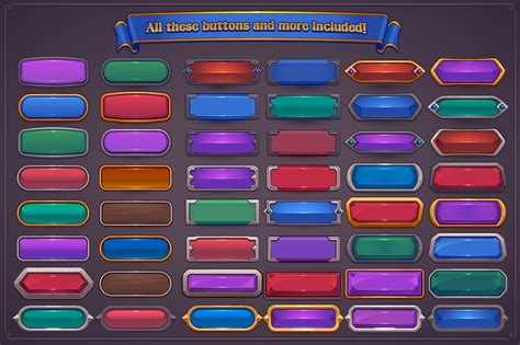 Fantasy Game Button Maker Button Game Game Icon Design Fantasy Games