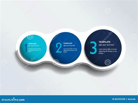 Bubble Chart With Elements Venn Diagram Infographics For Three Circle Design Vector And