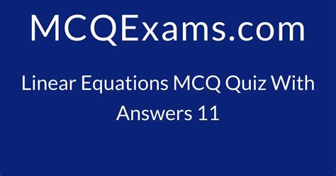Mcq Questions For Class 12 Commerce Applied Mathematics Linear Equations Quiz 11