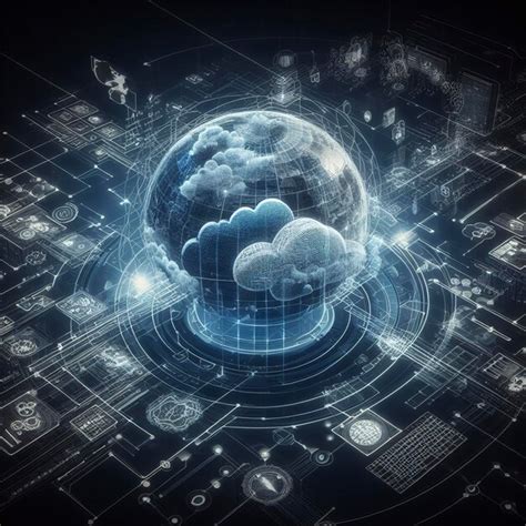 Premium Photo Cloud Computing And Internet Connection Concept Cloud Technology Concept Background