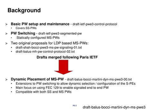 Ppt Dynamic Placement Of Multi Segment Pseudowire Draft Balus Bocci