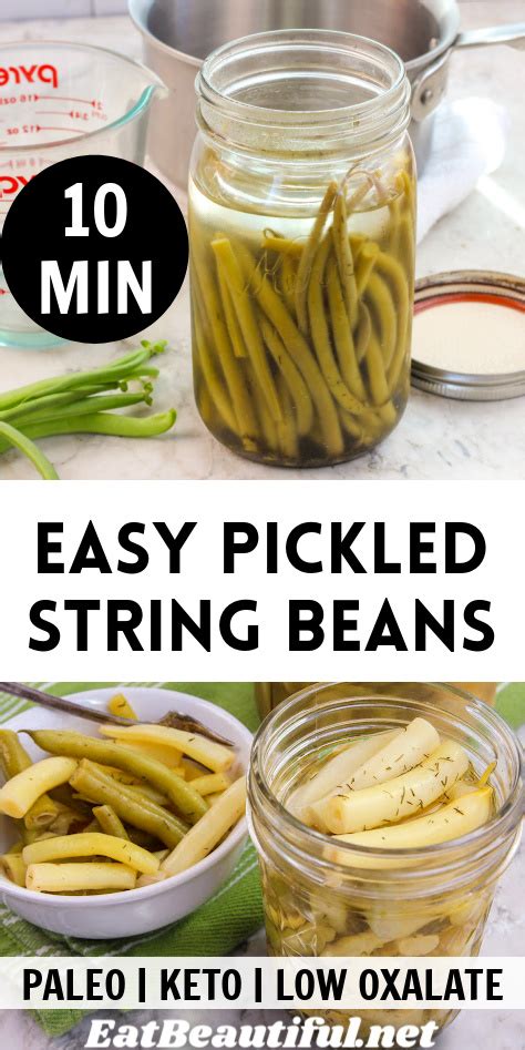 Easy Pickled String Beans No Sugar Paleo Keto Eat Beautiful