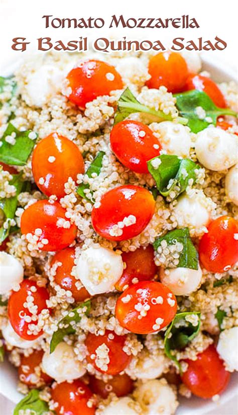 Tomato Mozzarella And Basil Quinoa Salad