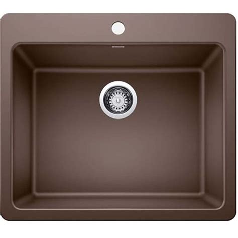 Blanco Corence 25 X 22 X 9 Medium Single Dual Mount Cafe Brown