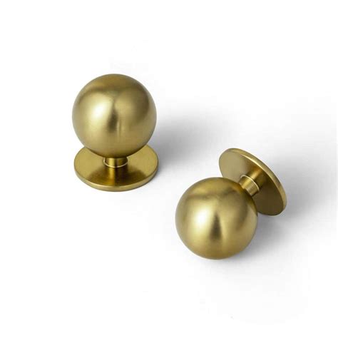 Goo Ki 12 Pack 1 In 25mm Sleek Round Brushed Gold Zinc Alloy Ball
