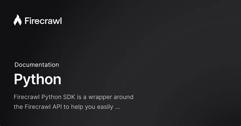 Python Sdk Firecrawl