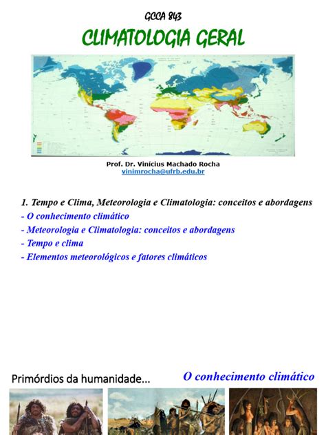 Aula 1 Tempo E Clima Meteorologia E Climatologia Conceitos E