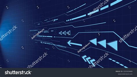 Abstract Blue Futuristic Circuit Board Pattern Stock Vector Royalty Free 2225439489 Shutterstock