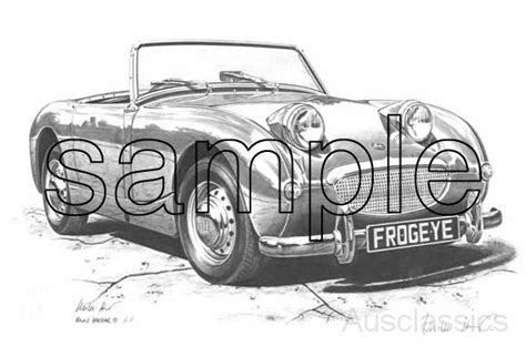 Ausclassics Custom Artworks Mike Harbar Fine Artworks Austin Healey Austin Healey Frogeye Sprite