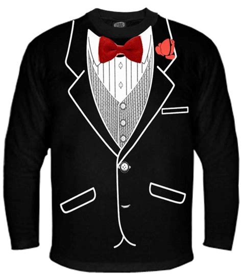 All Occasion Formal Tuxedo Long Sleeve T Shirt Be Wild Bewild
