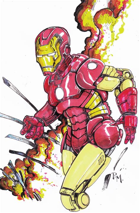 Iron Man Pen And Marker Mar2024 By Pm Graphix On Deviantart