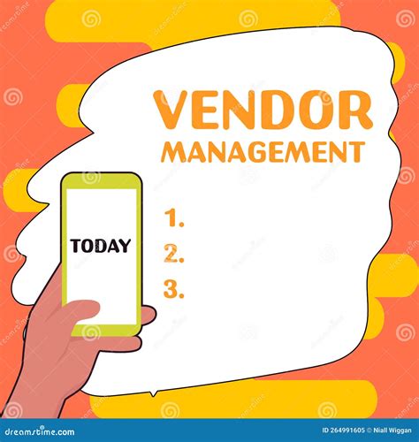 Text Sign Showing Vendor Management Business Concept Activities Included In Researching And