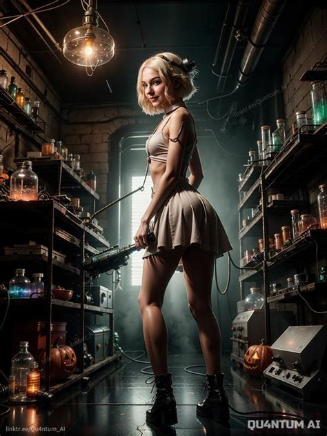 AI Emma Myers Mad Scientist Halloween Steampunk Laboratory XXXComics Org