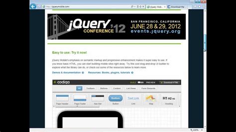 Jquery Mobile 모바일 웹을 위한 최고의 자바스크립트 라이브러리 Youtube