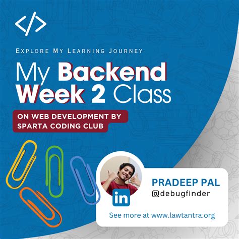 Backend Week 2 Sparta Coding Club Today I Learned By Pradeep Pal
