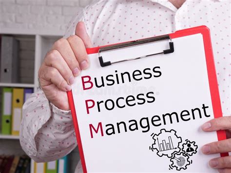 Business Process Management BPM Is Shown On The Photo Using The Text Stock Photo Image Of