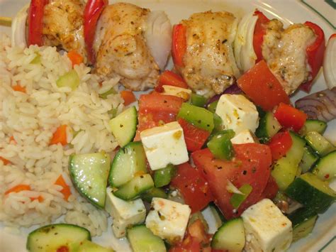 Qu est ce qui mijote chez Nance Brochettes de poulet à la Grecque