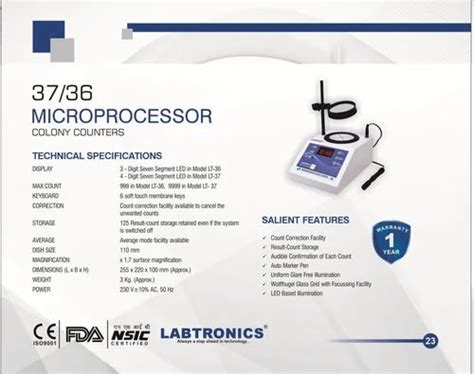 Microprocessor Colony Counter 4 Digit Led For Laboratory Model Name Number Lt 37 At Rs 4480