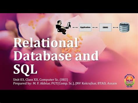Relational Database | Database Concepts | SQL | Unit 3 (Part 01) | Class XII | Comp. Sc. | 083 ...