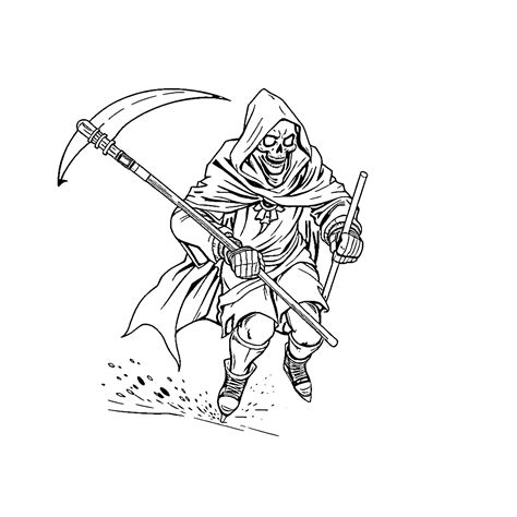 Best Grim Reaper Coloring Pages Free Printable Pdf