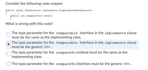 Solved Consider The Following Code Snippet Public Class Chegg