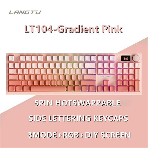 LANGTU LT Upgrade Side Lettering PBT Keycaps LT Mode Wireless Gaming Mechanical Keyboard