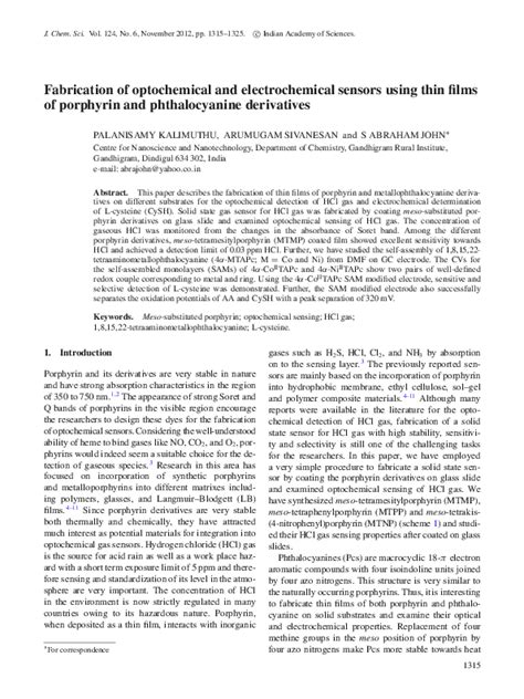 Pdf Fabrication Of Optochemical And Electrochemical Sensors Using